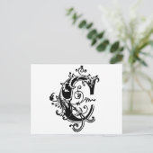 C Decorative Letter Postcard | Zazzle