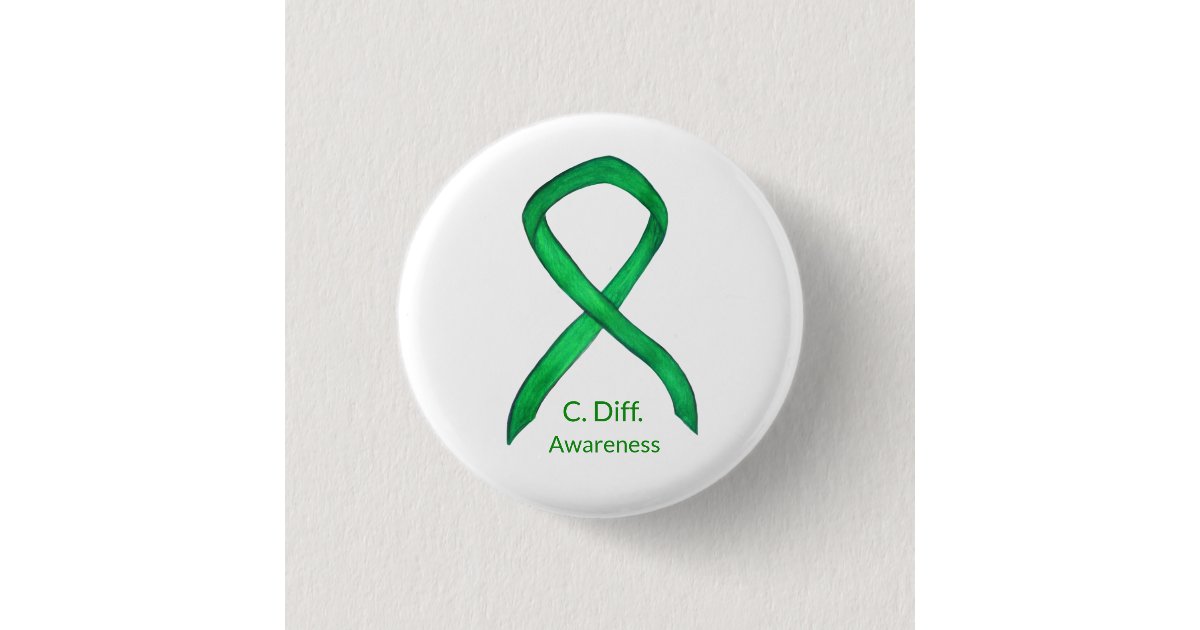 C. Diff. Awareness Ribbon Custom Pin Buttons | Zazzle