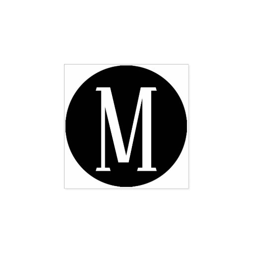 C Frame Monogrammed AS Rubber Stamp | Zazzle