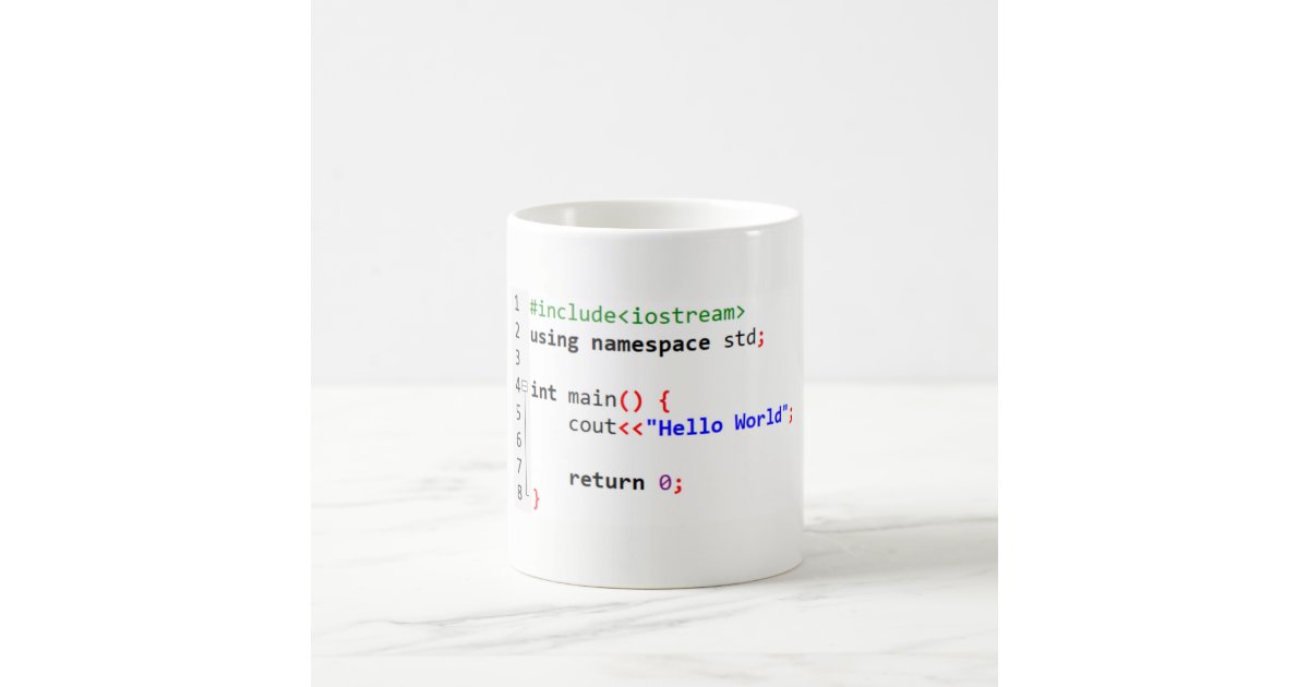C++ Hello World Coffee Mug | Zazzle