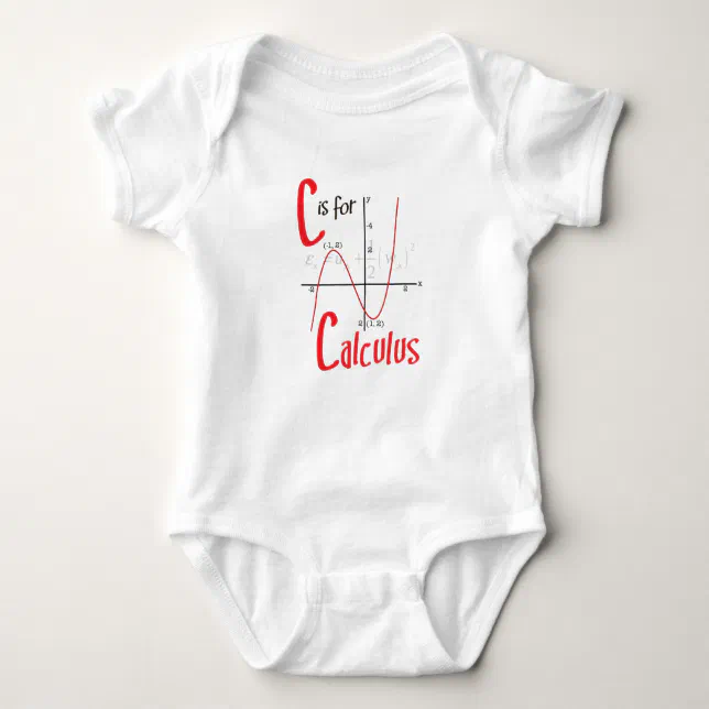 C is for Calculus Cute Math Design Baby Bodysuit | Zazzle