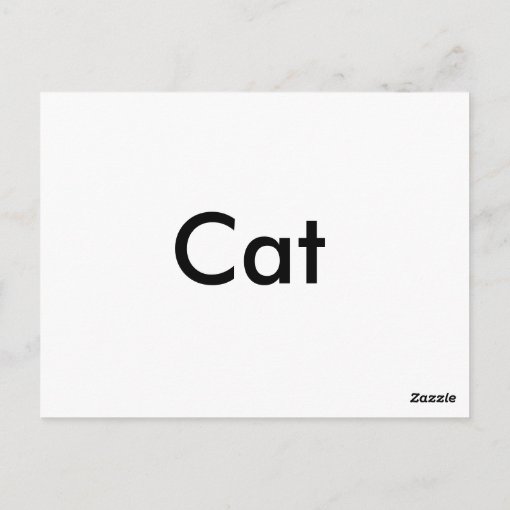"C" is for Cat Alphabet Flashcard Postcard | Zazzle