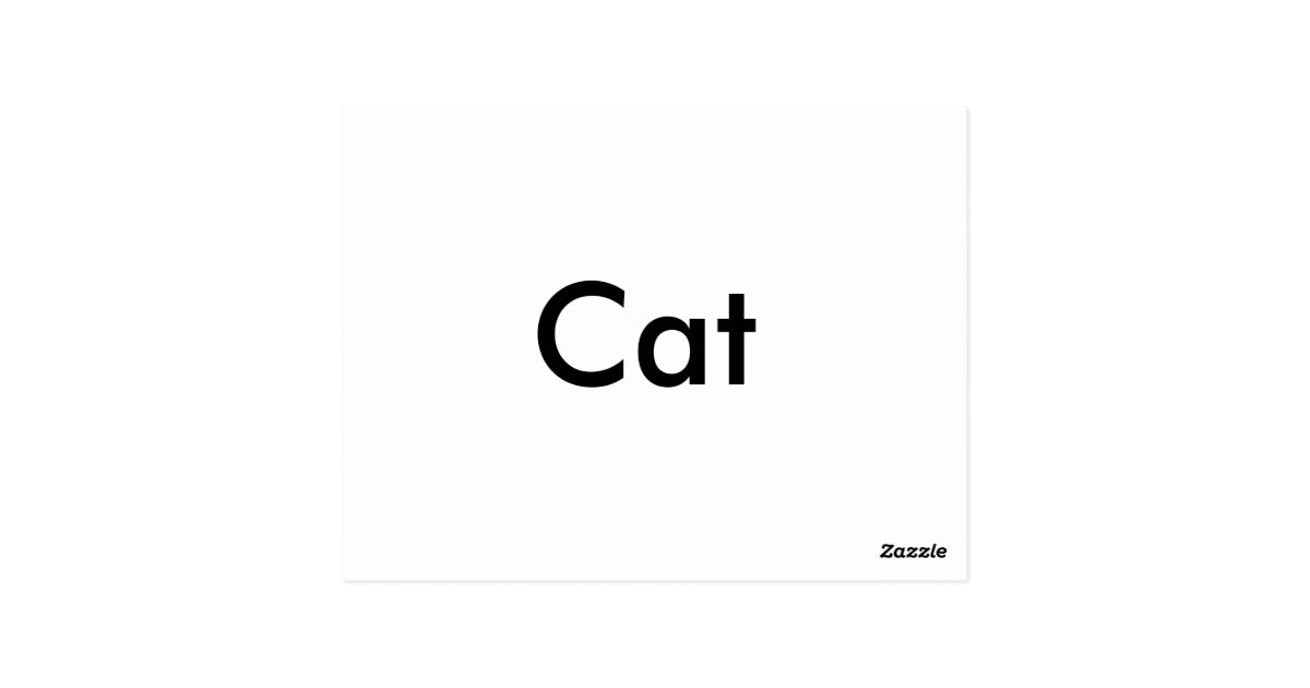 "C" is for Cat Alphabet Flashcard Postcard | Zazzle.com