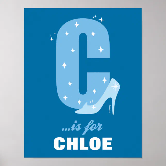 C is for Cinderella | Add Your Name 2 Poster | Zazzle