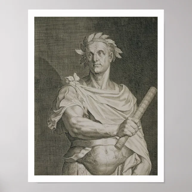 C. Julius Caesar (100-44 BC) Emperor of Rome engra Poster | Zazzle