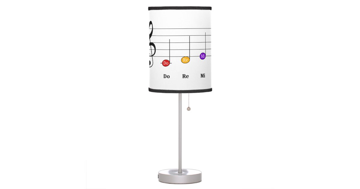 C Major Scale in Treble Clef Kids Music Literacy Table Lamp | Zazzle