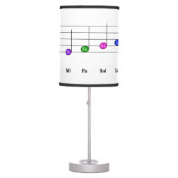 C Major Scale in Treble Clef Kids Music Literacy Table Lamp | Zazzle