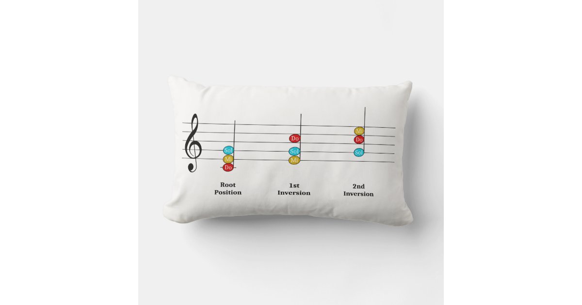 C Major Triad Inversions Solfege Kids Music Lesson Lumbar Pillow | Zazzle