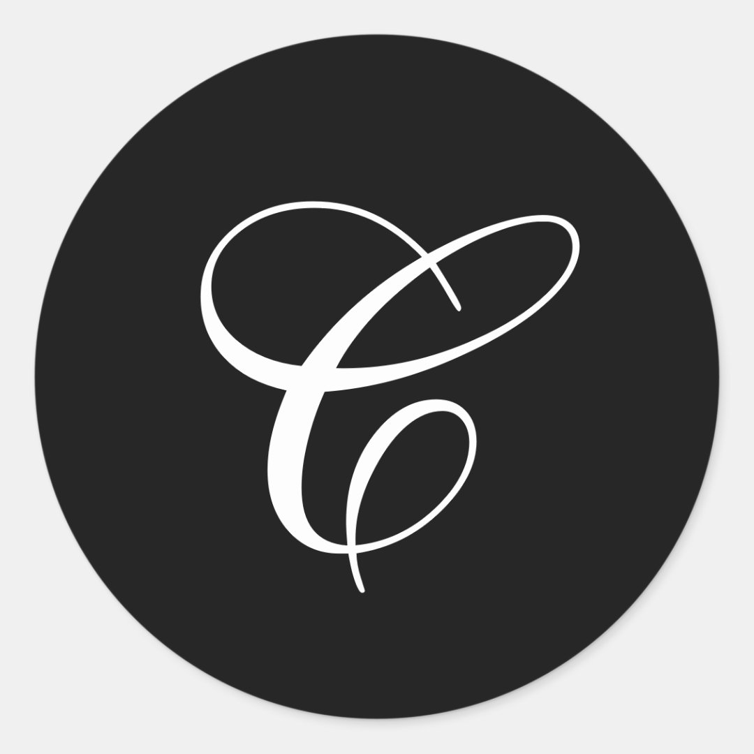 C Monogram Stickers | Zazzle