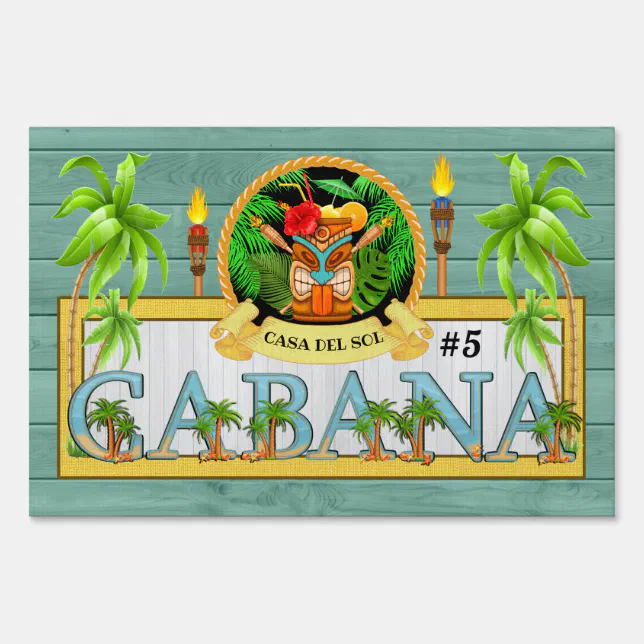 Cabana Yard Sign | Zazzle