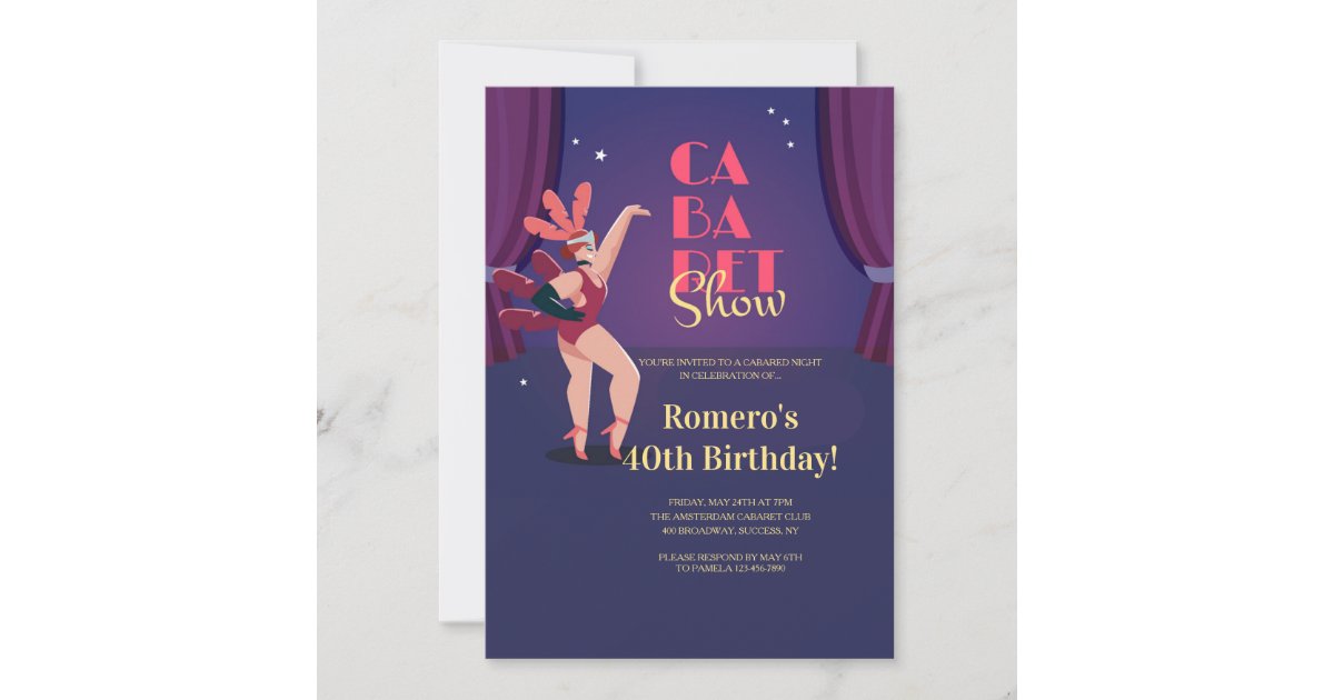 Cabaret Show Invitation | Zazzle
