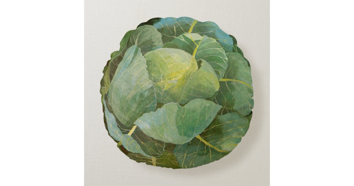 Cabbage Round Pillow | Zazzle