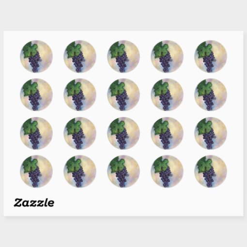 Cabernet Sauvignon Red Wine Grapes Stickers | Zazzle