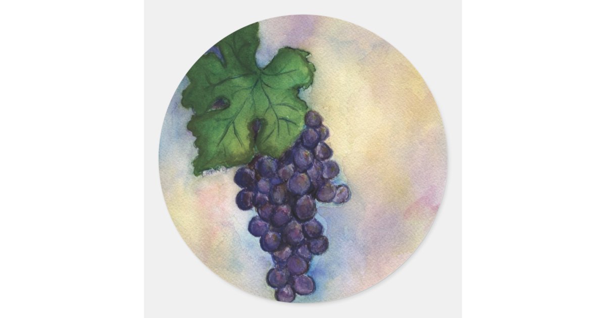Cabernet Sauvignon Red Wine Grapes Stickers | Zazzle
