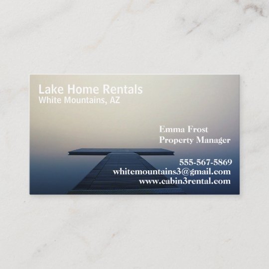 Cabin Lake Home Vacation Rental Business Cards | Zazzle.com