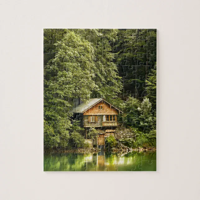 Cabin Lake House Jigsaw Puzzle | Zazzle