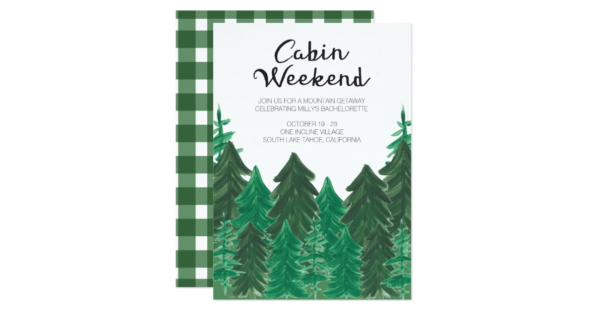 Cabin Weekend Invitation - Bachelorette Weekend | Zazzle.com