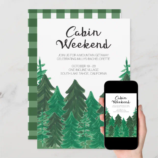 Cabin Weekend Invitation - Bachelorette Weekend | Zazzle