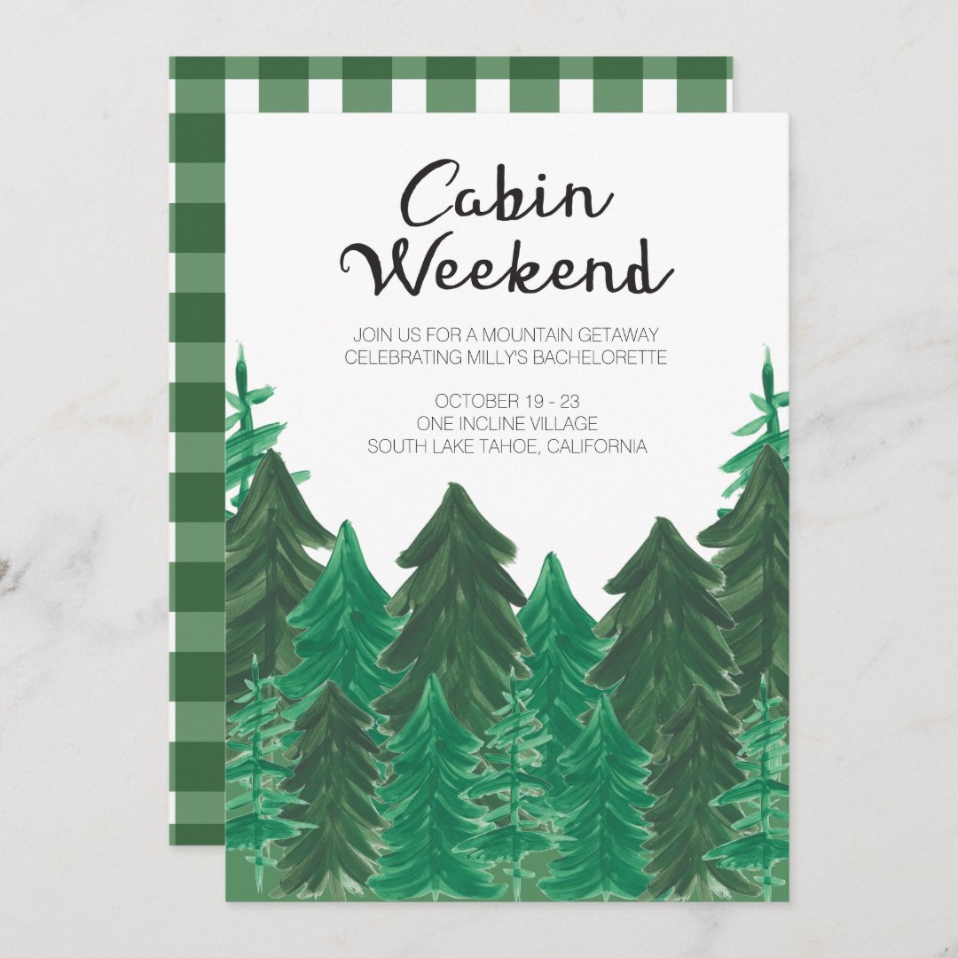 Cabin Weekend Invitation - Bachelorette Weekend | Zazzle