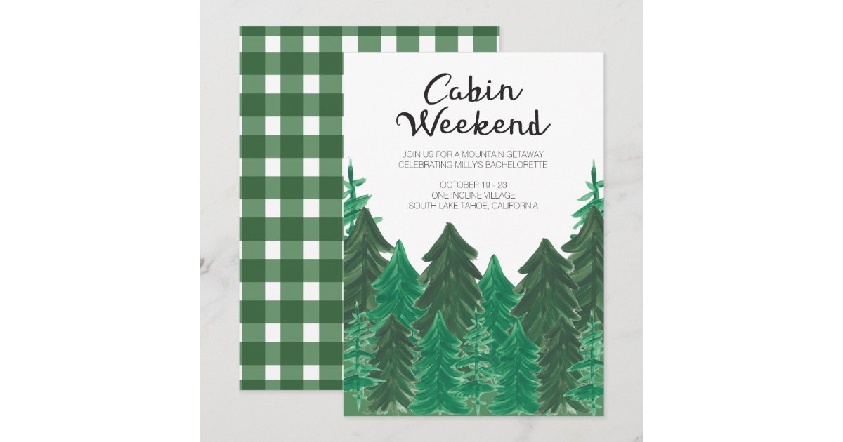 Cabin Weekend Invitation - Bachelorette Weekend | Zazzle