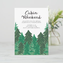 Cabin Weekend Invitation - Bachelorette Weekend | Zazzle