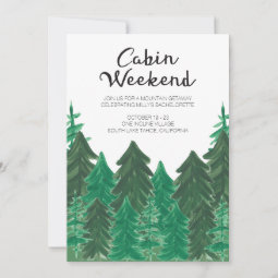 Cabin Weekend Invitation - Bachelorette Weekend | Zazzle