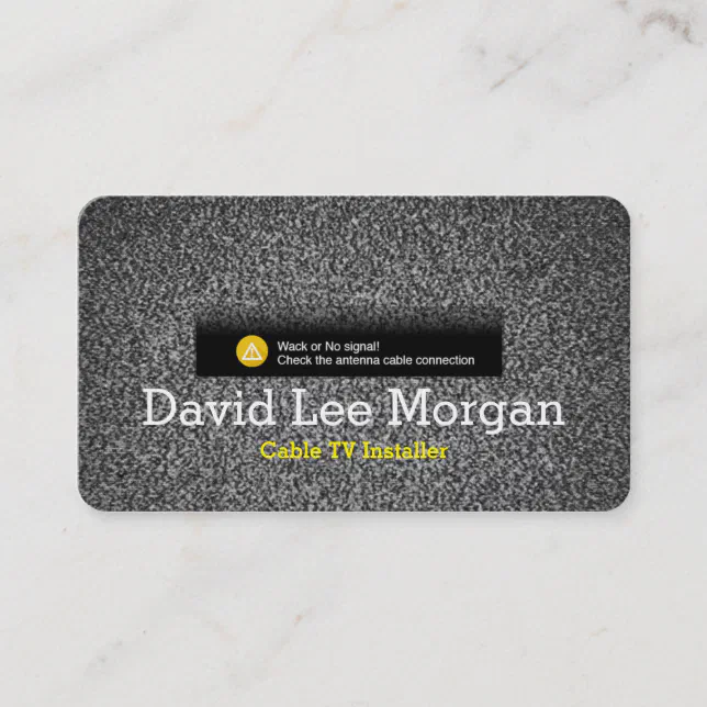 Cable TV Installer Business Card | Zazzle