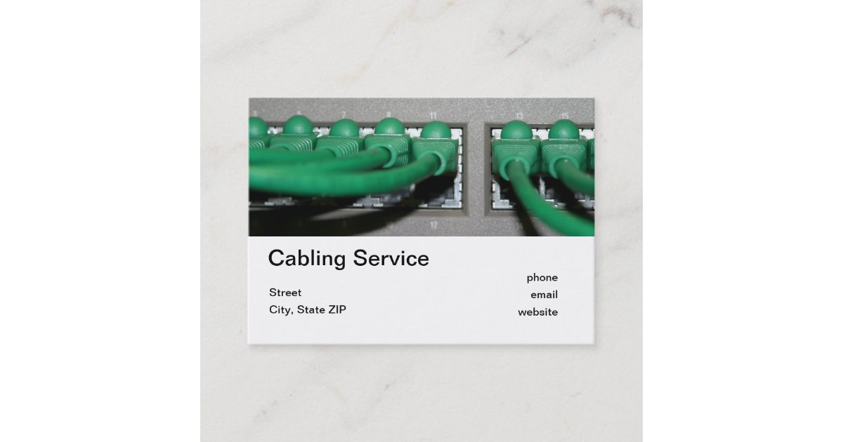 Cabling Service Business Card | Zazzle