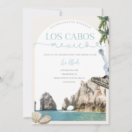 Cabo Mexico Bachelorette Invitation & Itinerary | Zazzle
