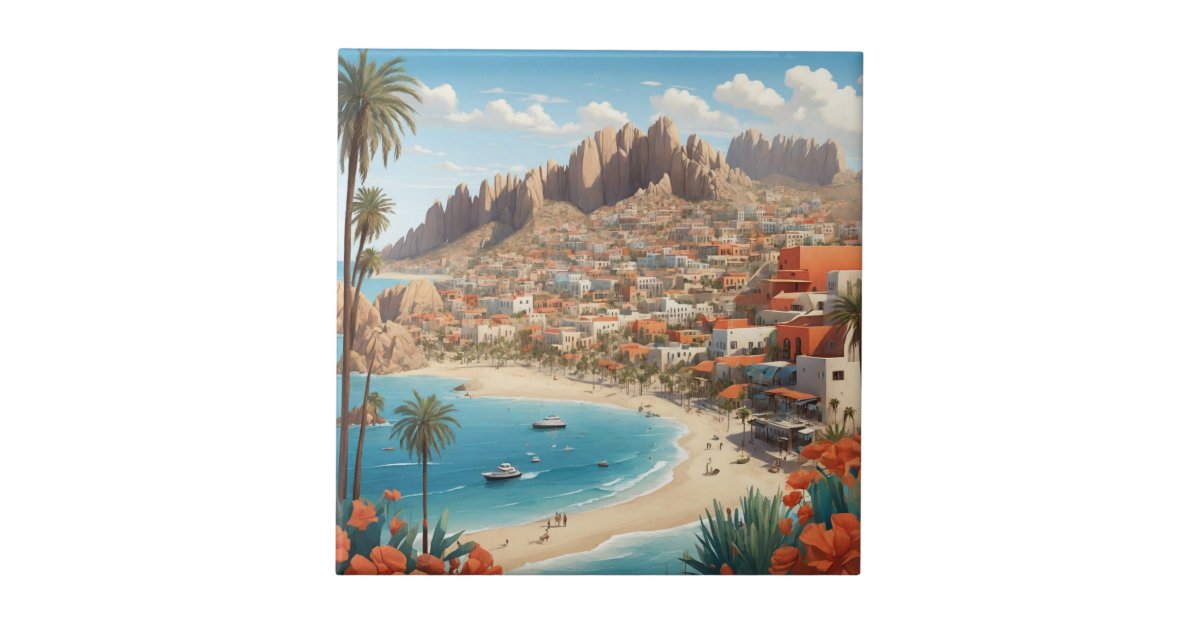 Cabo San Lucas Mexico Beach Ocean Trip Ceramic Tile | Zazzle