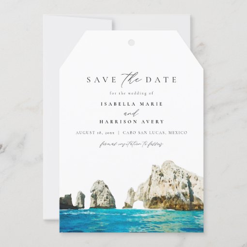 Cabo San Lucas Mexico Luggage Tag Save the Date Invitation | Zazzle