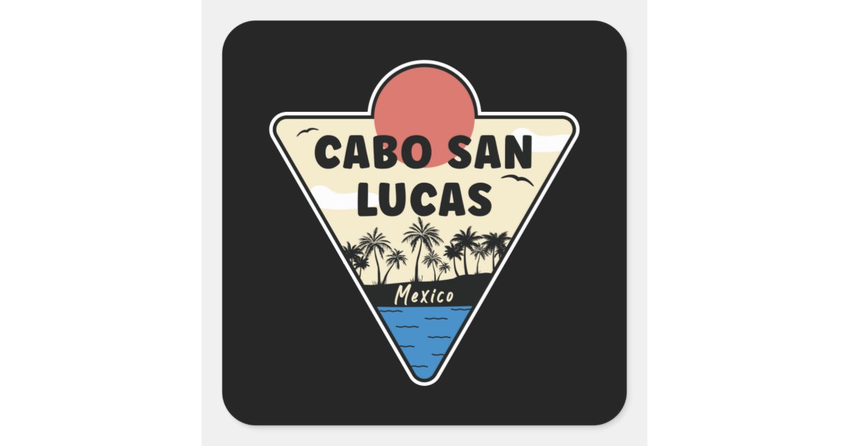 Cabo San Lucas Mexico Seashore Square Sticker | Zazzle
