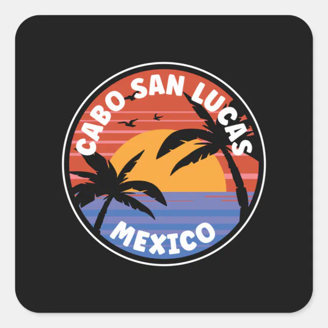 Cabo San Lucas Mexico Sunrise Square Sticker | Zazzle