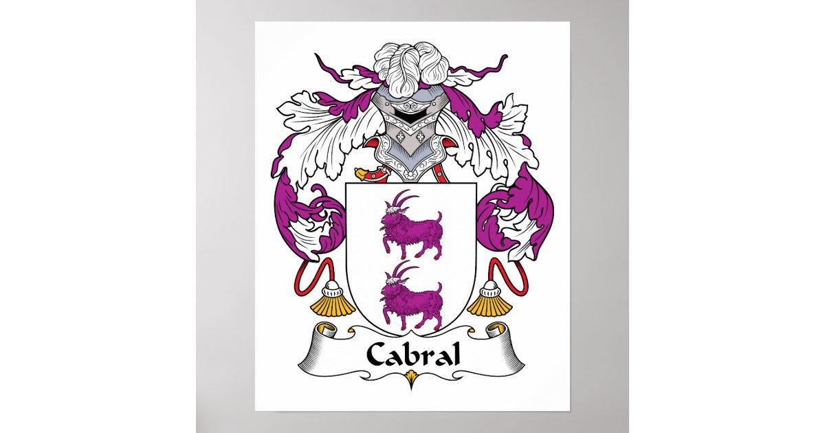 Cabral Family Crest Poster | Zazzle