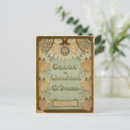 Cacao en Chocolaad Dutch Chocolate 1900 Postcard | Zazzle
