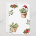 Cacti Santa Mexican Cactus Winter Christmas Fiesta Invitation | Zazzle