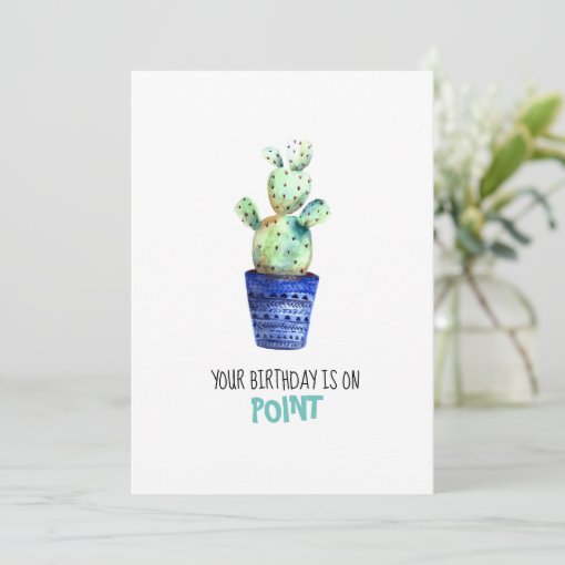 Cactus birthday card | Zazzle