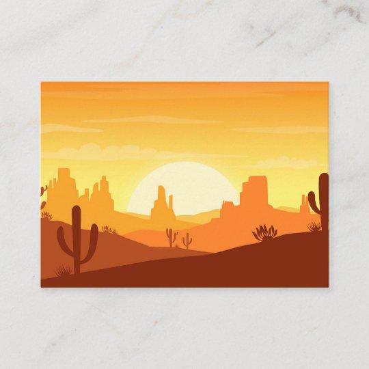 Cactus Desert Landscape Business Card | Zazzle.com