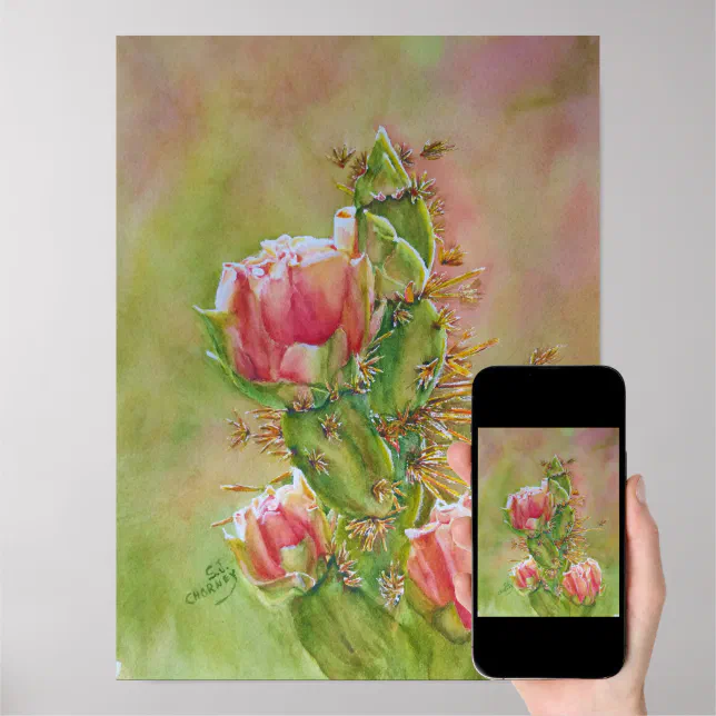 Cactus Flowers Poster | Zazzle