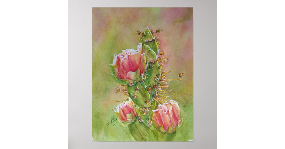Cactus Flowers Poster | Zazzle