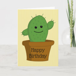 Cactus Happy Birthday Card | Zazzle