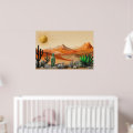 Cactus in Desert Illustration Poster | Zazzle