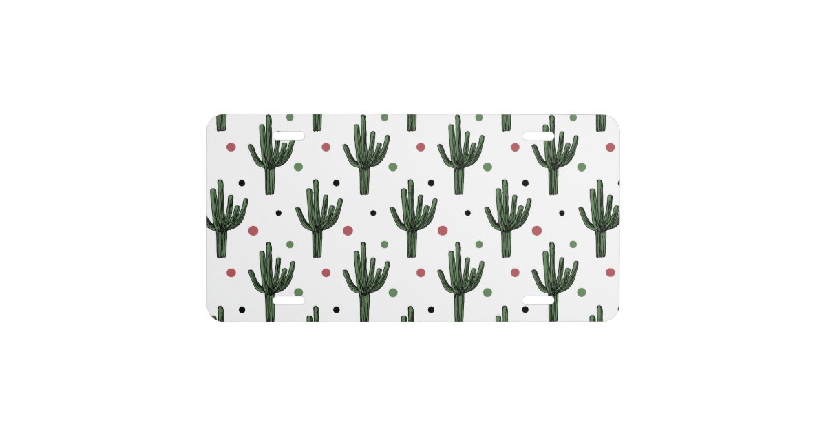 Cactus License Plate | Zazzle