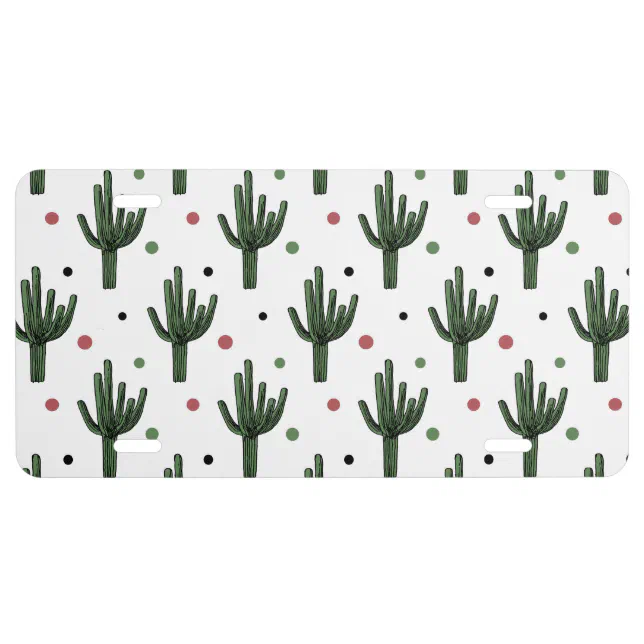 Cactus License Plate | Zazzle
