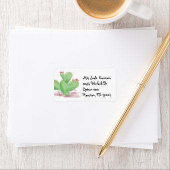 Cactus painting Return Address Mailing Label | Zazzle