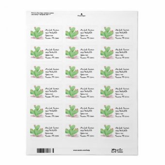 Cactus painting Return Address Mailing Label | Zazzle