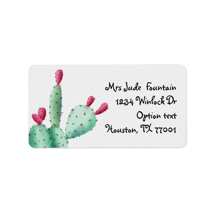 Cactus painting Return Address Mailing Label | Zazzle
