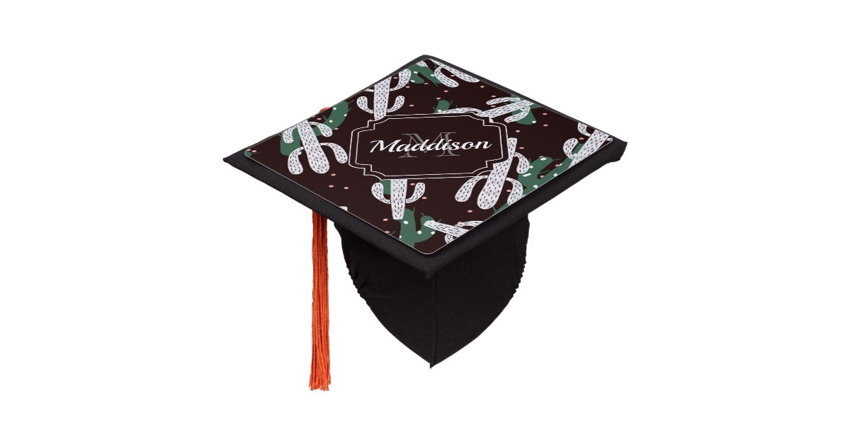 Cactus Pattern Graduation Cap Topper | Zazzle
