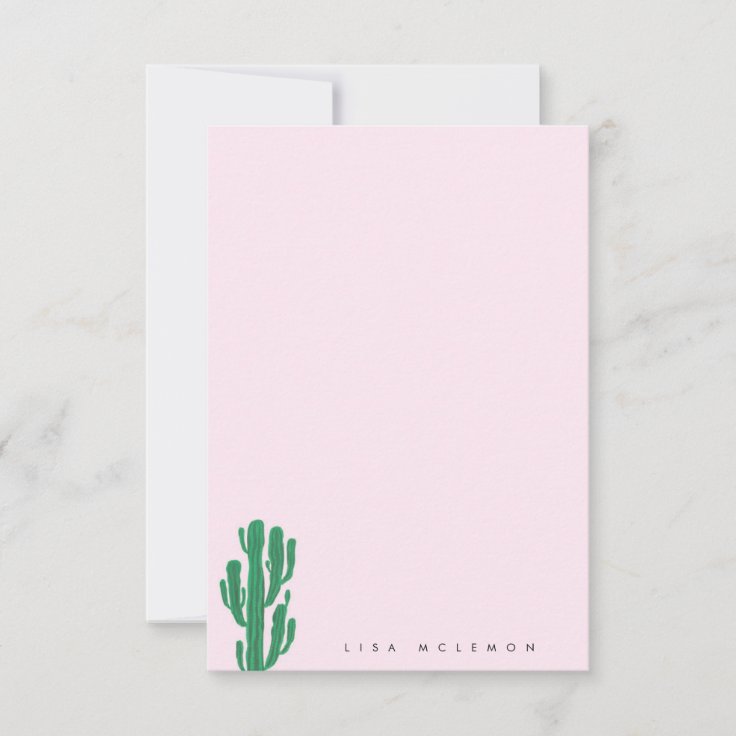 CACTUS Personalized Stationery Note Card | Zazzle