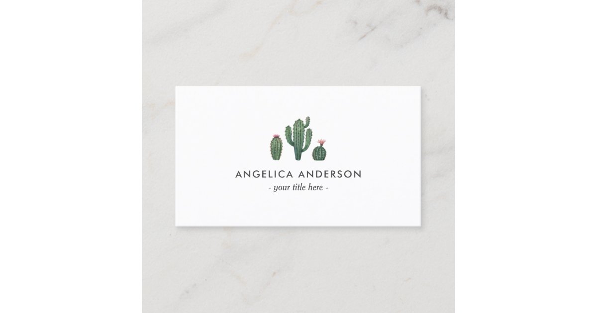 Cactus Plants Business Card | Zazzle